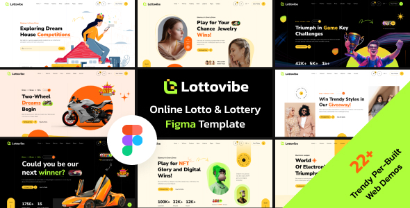 Lottovibe - Online Lotto & Lottery Figma Template by pixelaxis | ThemeForest
